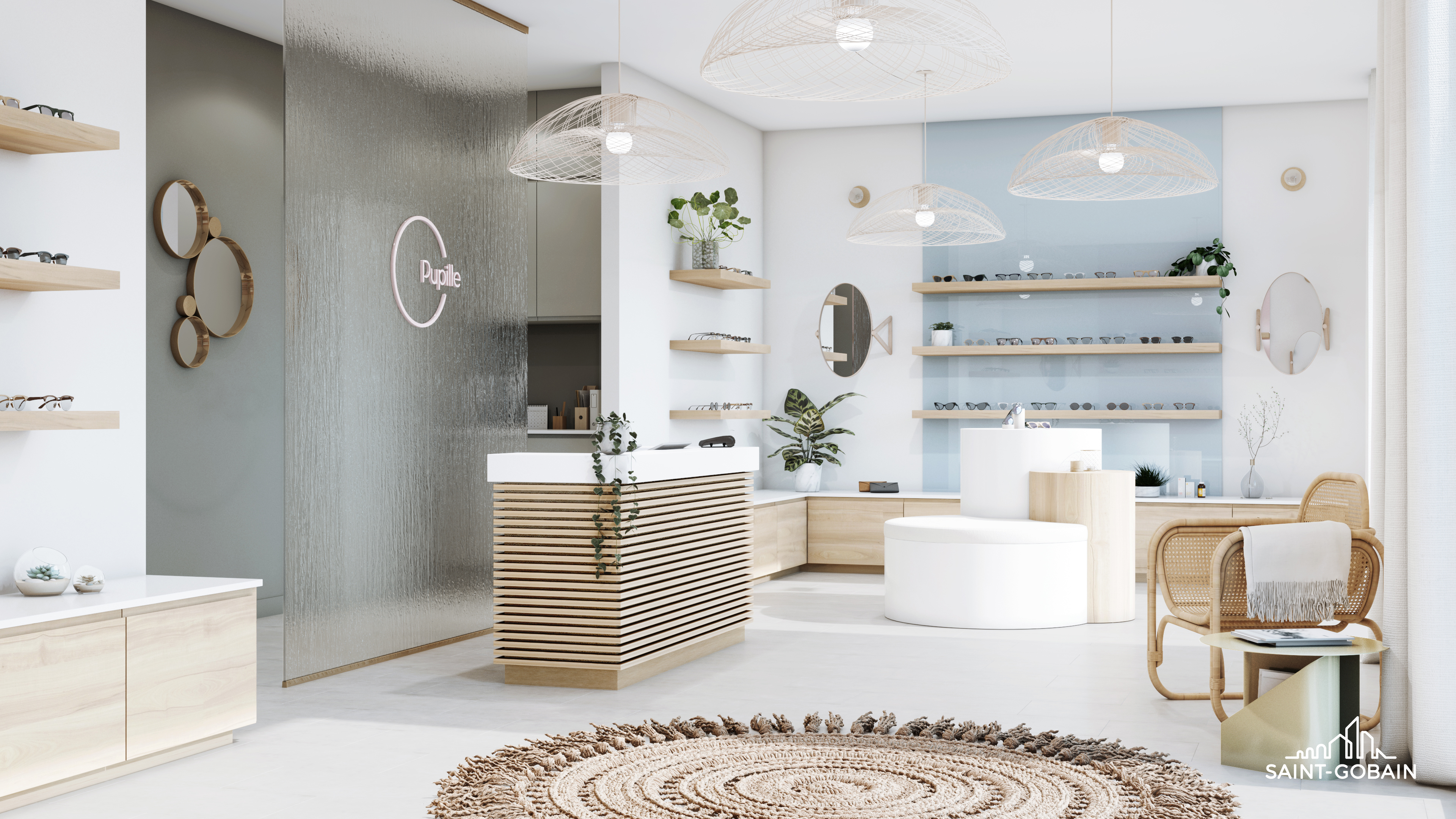 Boutique, Nature, Perspektive 1, Bleu ciel, Silvit | Saint-Gobain Glass