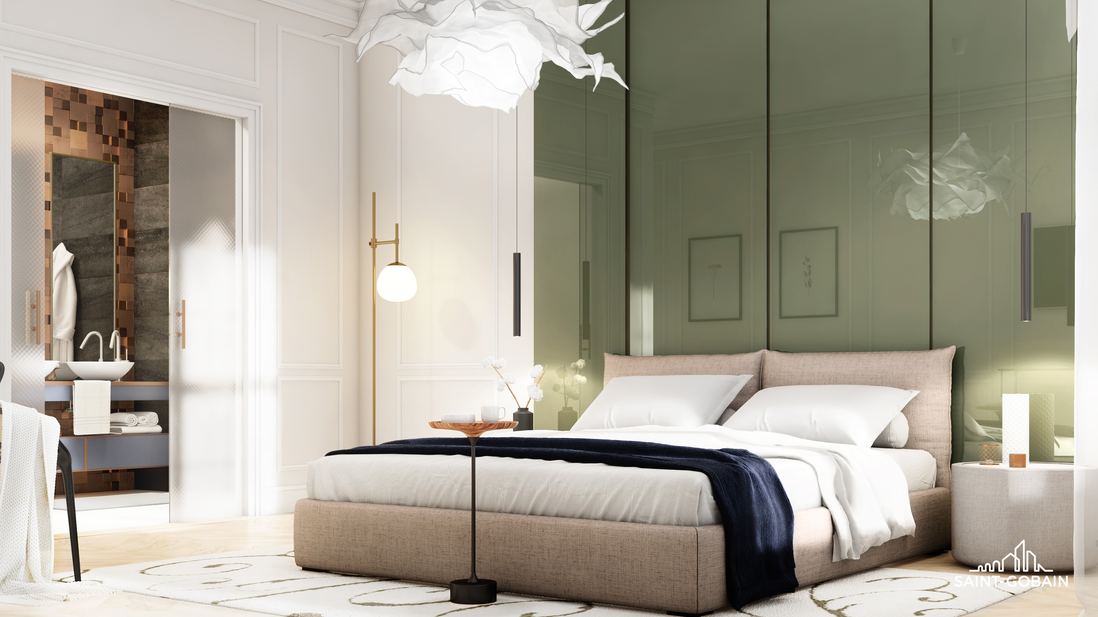 Chambre d'hôtel, Minimalistic chic, Perspektive 1, Argile, Master-Soft ...